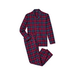Tchibo - Flanell-Pyjama - Herren - Gr. M - bordeaux/kariert