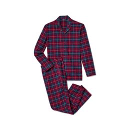 Tchibo - Flanell-Pyjama - Herren - Gr. M - bordeaux/kariert