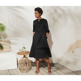 Tchibo - Popeline-Kleid - Damen - Gr. 34 - schwarz