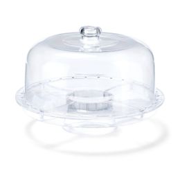 Tchibo - Multifunktionale Kuchenplatte mit Haube - transparent