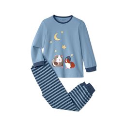 Tchibo - Kleinkind-Pyjama - Herren - Gr. 86/92 - blau/print