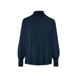 Tchibo - Blusenshirt mit Stehkragen - Damen - Gr. XL - dunkelblau