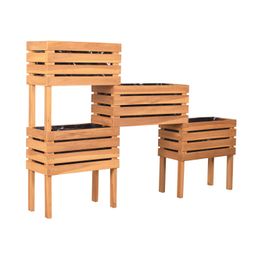 DeVries Hochbeet - 180x30x120cm - naturfarben - Holz