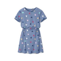 Tchibo - Jerseykleid - Mädchen - Gr. 110/116 - blau/print
