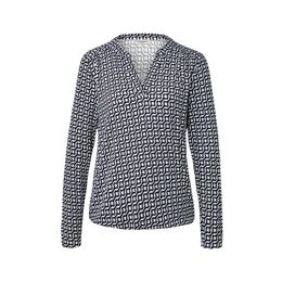 Tchibo - Bedrucktes Blusenshirt - Damen - Gr. S - dunkelblau/print