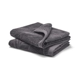 Tchibo - 2 Jacquard-Handtücher - anthrazit