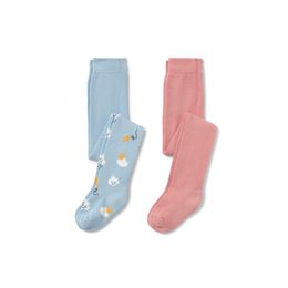 Tchibo - 2 Kleinkind-Strumpfhosen - Baby - Gr. 74/80 - hellblau