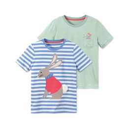 Tchibo - 2 T-Shirts - Herren - Gr. 86/92 - olivgrün