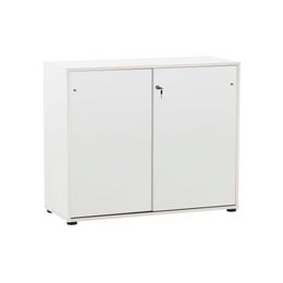Tchibo - Schiebet&uuml;renschrank mit abschlie&szlig;baren T&uuml;ren &raquo;Serie 400&laquo; - 100x41x83,5cm - silber - Holz / Metall / Kunststoff