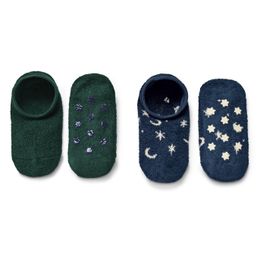 Tchibo - 2 Paar Hausschuhslippersocken - Kinder - Gr. 27-30 - wei&szlig;/jacquard