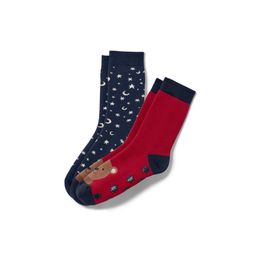 Tchibo - 2 Paar Kinder-Antirutsch-Socken - Kinder - Gr. 31-34 - wei&szlig;/jacquard