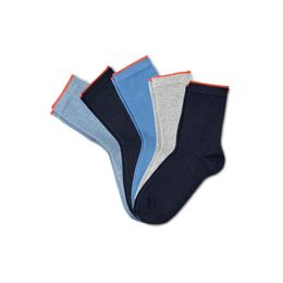 Tchibo - 5 Paar Socken - M&auml;dchen - Gr. 35-38 - dunkelblau