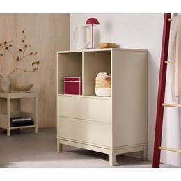 Tchibo - Hochkommode mit 2 Schubladen - 80x40x94,5cm - beige - Buchenholz
