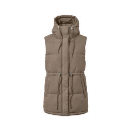 Tchibo - Stepp-Weste mit Kapuze - Damen - Gr. XS - taupe