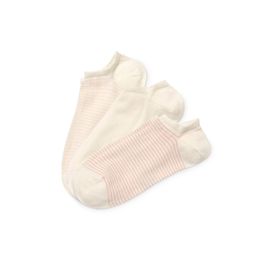Tchibo - 3 Paar Sneakersocken - Damen - Gr. 39-42 - koralle/gestreift