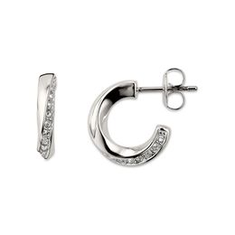Tchibo - Creolen verziert mit Swarovski Kristallen - silber