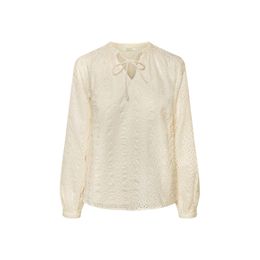 Tchibo - Bluse mit Lochstickerei - Damen - Gr. 36 - creme
