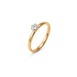 Tchibo - 585 Gold-Ring mit Brillant - Gr. 19 - gold
