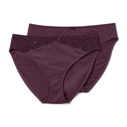 Tchibo - 2 Slips - Damen - Gr. L - dunkellila