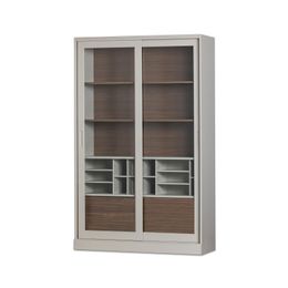 Tchibo - Woood Vitrine »James« aus Kiefernholz - 125x47x200cm - braun - Holz / Glas