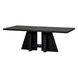 Tchibo - Woood Esstisch »Kean« mit Mittelbein - 220x100x75cm - schwarz - Holz