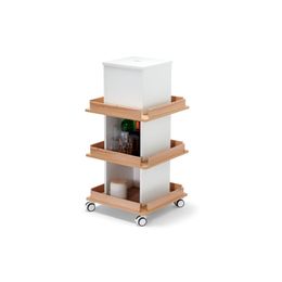 Tchibo - Regalturm mit Stauraum - 45x45x93cm - braun - Holz