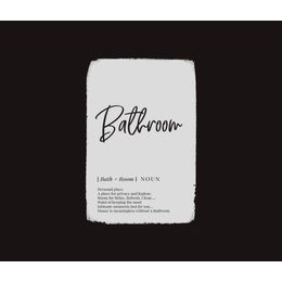 Tchibo - Metallschild &raquo;Bathroom&laquo; - schwarz