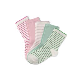 Tchibo - 5 Paar Socken - Damen - Gr. 39-42 - creme/gestreift