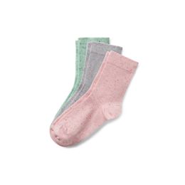 Tchibo - 3 Paar Socken mit Effektgarn - Damen - Gr. 35-38 - hellblau