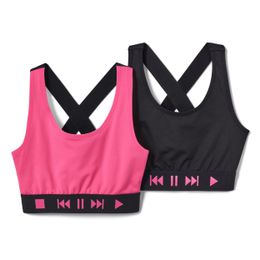 Tchibo - 2 Kinder-Sportbustiers - M&auml;dchen - Gr. 146/152 - schwarz