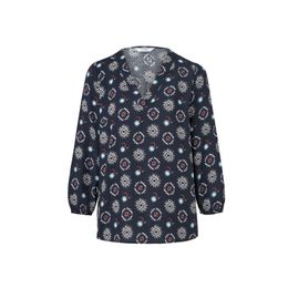 Tchibo - Bluse mit Print - Damen - Gr. 42 - dunkelblau