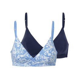 Tchibo - 2 Soft-BHs - Damen - Gr. 85B - dunkelblau