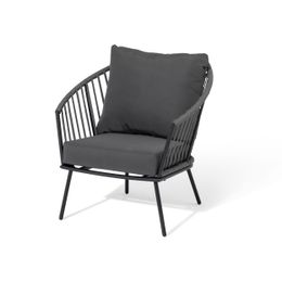 Tchibo - Relax-Sessel mit Textilgeflecht - 80x80x82,5cm - schwarz - Stahl / Polyester / Polyurethan