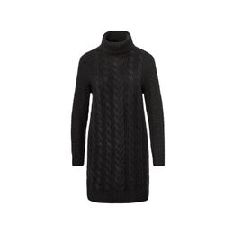 Tchibo - Langer Strickpullover mit Zopfmuster - Damen - Gr. S - schwarz