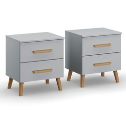 Rauch 2 Nachttische »Skandi« - 47x42x54cm - braun - Holz / Eichenholz
