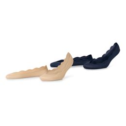 Tchibo - 2 Paar Magic-Cut-Füßlinge - Damen - Gr. 35-38 - dunkelblau