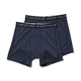 Tchibo - 2 Slipboxer mit Wolle - Herren - Gr. S/4 - dunkelblau