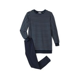 Tchibo - Leggings-Pyjama - Damen - Gr. XL - dunkelblau/gestreift