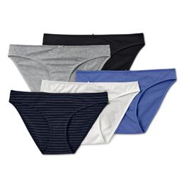 Tchibo - 5 Slips - Damen - Gr. L - dunkelblau