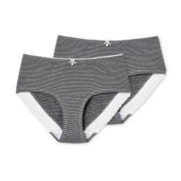Tchibo - 2 Pantys - Damen - Gr. S - schwarz/gestreift