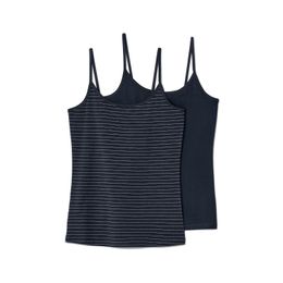 Tchibo - 2 Spaghetti-Hemdchen - Damen - Gr. L - dunkelblau