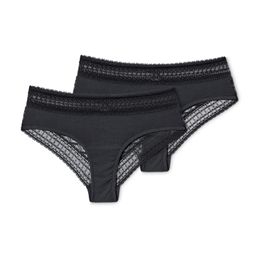 Tchibo - 2 Brazilslips - Damen - Gr. S - schwarz