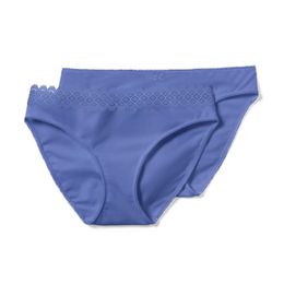 Tchibo - 2 Slips - Damen - Gr. S - blau