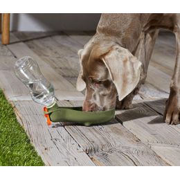 Tchibo - Hunde-Trinkflasche mit integrierter Trinkschale - olivgr&uuml;n
