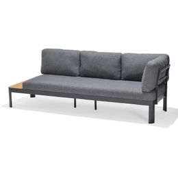 Tchibo - Lounge-Sofa &raquo;Hanjo&laquo; mit hochwertigem Teakholz - 246,5x77,5x73cm - anthrazit - Holz / Aluminium / Polypropylen