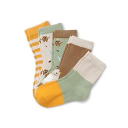 Tchibo - 5 Paar Socken mit Baumwolle - Kinder - Gr. 31-34 - wei&szlig;/jacquard