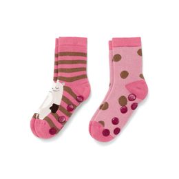 Tchibo - 2 Paar Antirutsch-Socken - Kinder - Gr. 35-38 - wei&szlig;/jacquard