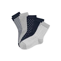 Tchibo - 5 Paar Socken - Damen - Gr. 39-42 - dunkelblau