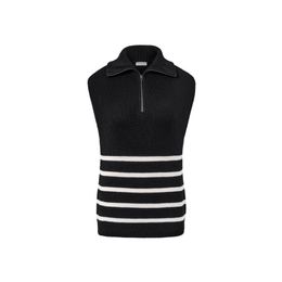 Tchibo - Pullunder im Troyer-Stil - Damen - Gr. L - schwarz/gestreift