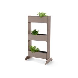 Tchibo - Vertikalbeet »Jonte« - 74x50x141cm - grau - Holz / Stahl / Kunststoff